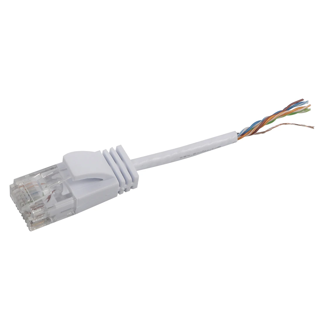 White Color RJ45 CAT6A UTP Extra Slim 500MHZ Ethernet Lan Network ...