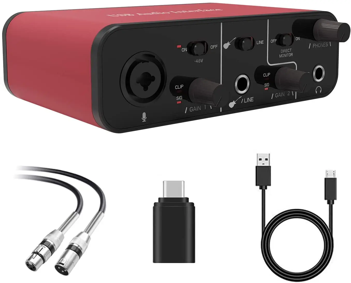 Usb Audio Interface Sound Card Recording - Buy Sound Card,Usb Audio ...