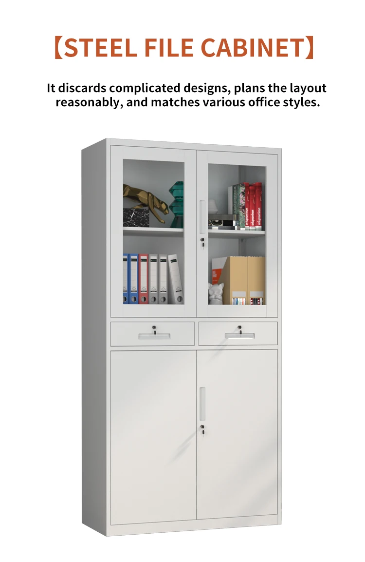 Bulk Filing Cabinet and Office Glass File Cabinet with Lockable Doors ...