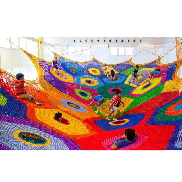 Commercial Colorful Indoor Rainbow Climbing Net Playground Equipment ...