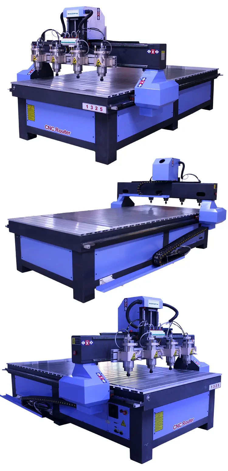 1500W Multi Head Rotary 3D Wood Engraving CNC Router