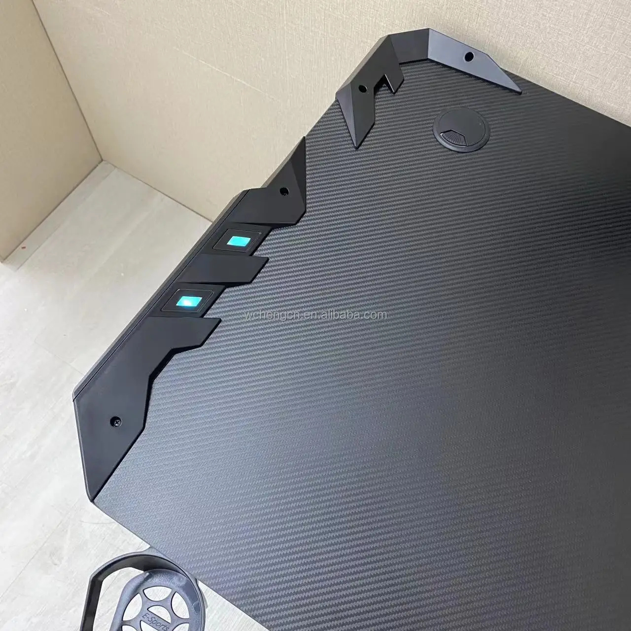 Modern Black Melamine Gaming Desk Standing Adjustable Desk With Table ...