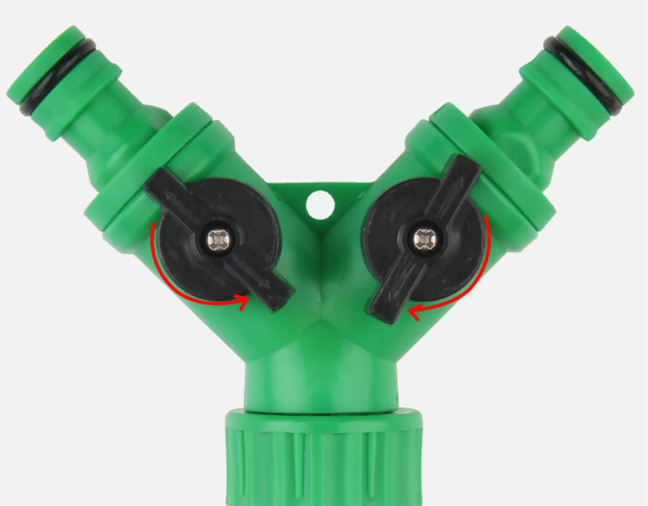 2-way Hose Pipe Valve Water Splitter Y-Shaped Garden Tap Connector ...