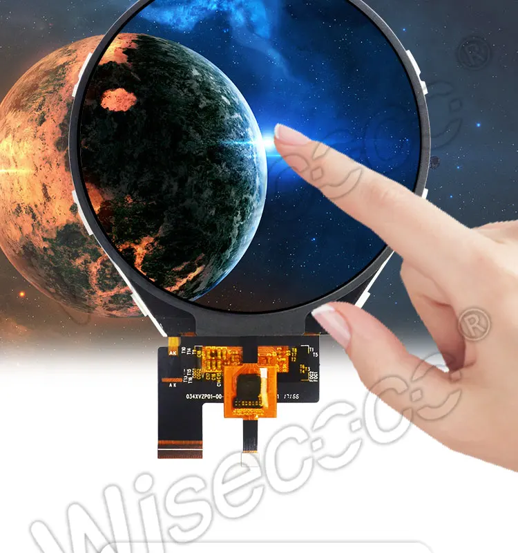 Circular Lcd 3.4 Inch Tft Ips Panel 800*800 Pcap Touch Screen 7h Round ...