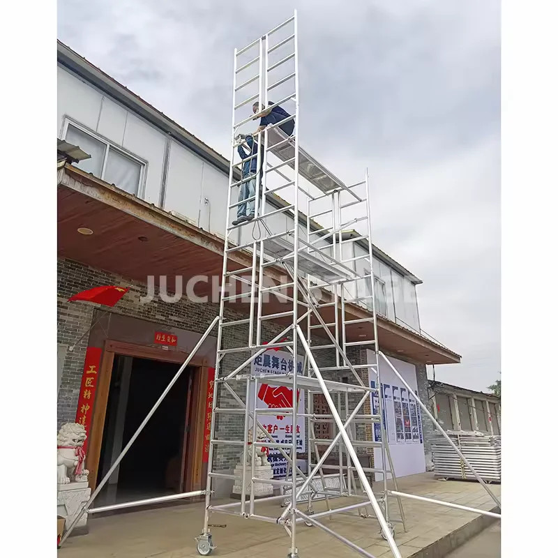 Heavy Duty Movable Building Construction Ladder Metal Ringlock Aluminum ...
