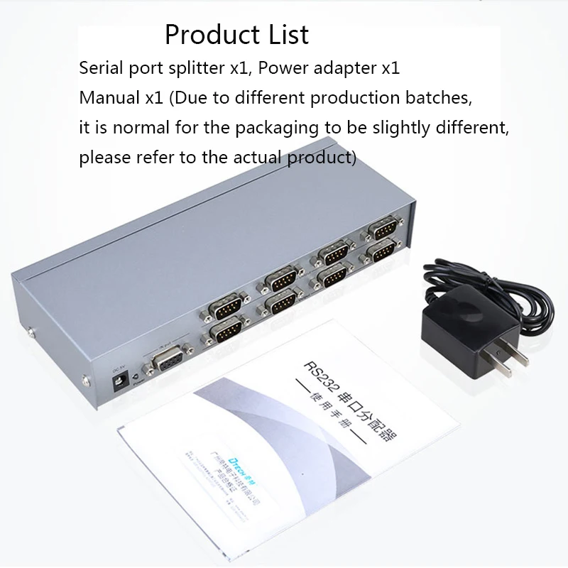 DTECH RS232 Splitter - 1 Input to 8 Outputs for Signal Transmission