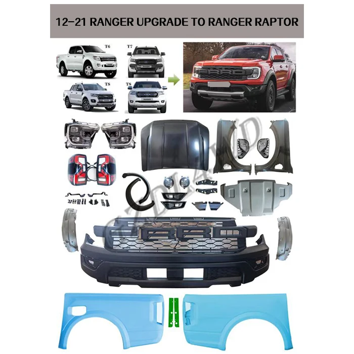 Conversion Upgrade Body Kit For Ranger T6 T7 T8 Upgrade To T9 Wildtrak ...