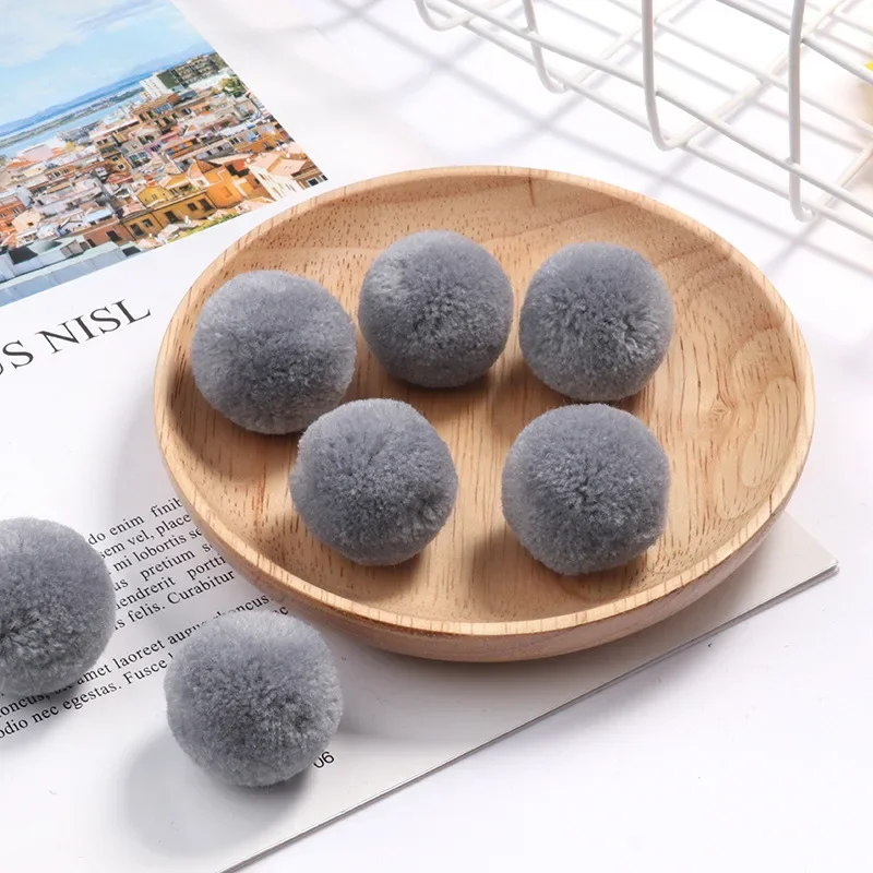30mm Mini Fluffy Soft Pom Poms Pompoms Ball Handmade Kids Toys Wedding ...
