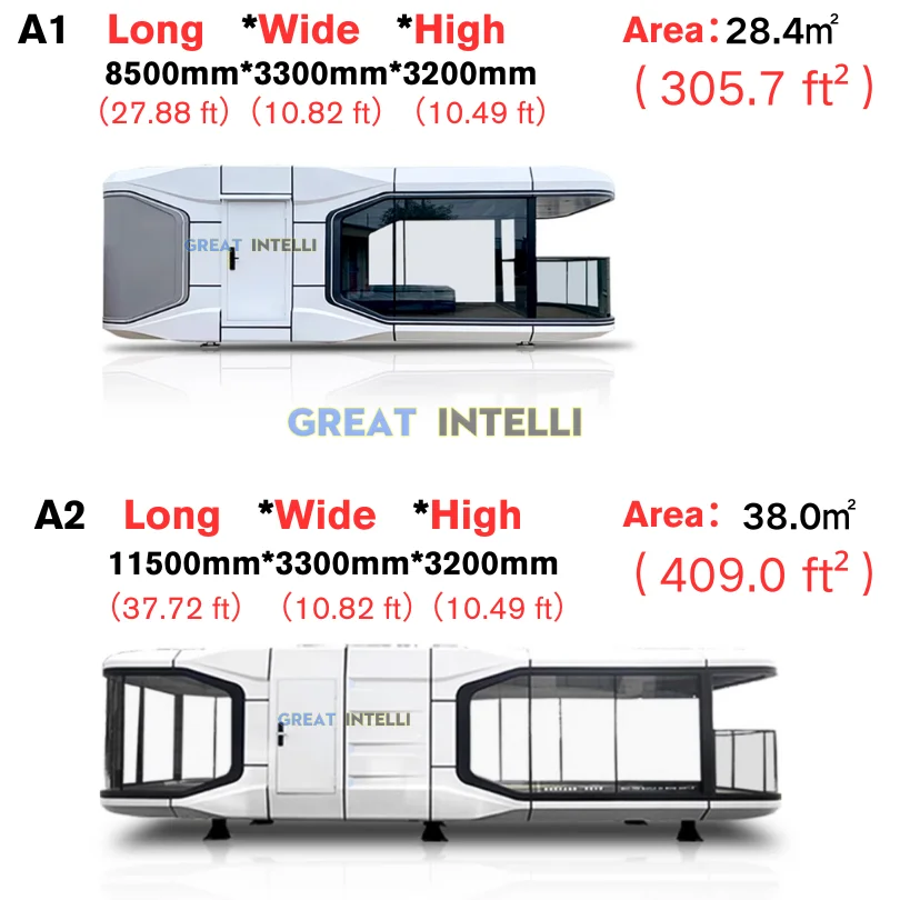 Modular Commerical Space Capsule House Prefabricated Movible Capsule ...