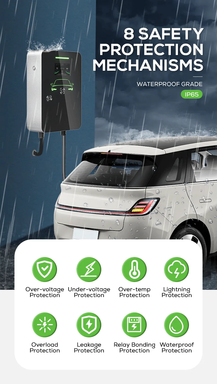 Charging Pile Home Electric Vehicle Charging Pile Household Wall Mount 7kw Level 2 Car Charger ...