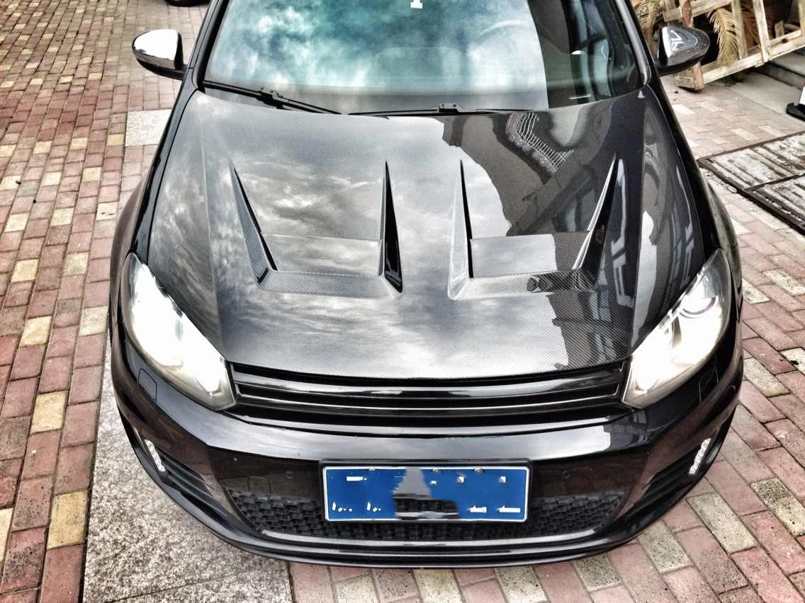 Mk6 Gti Carbon Fiber Vented Hood for VW Volkswagen MK 6