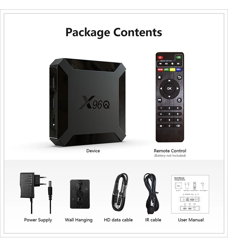 Best Selling X96q Set Top Box Android Tv Box 8gb Ram 128gb Rom Network ...