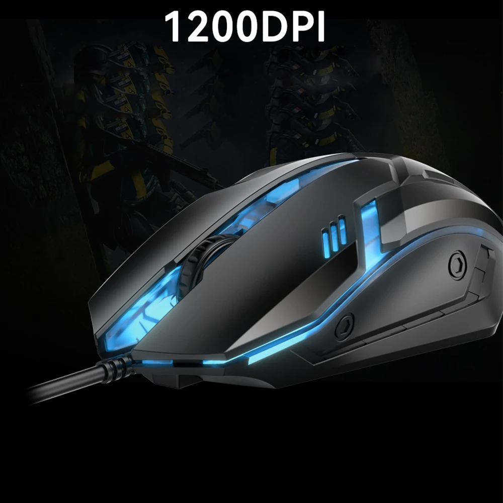 Usb Wired Gaming Mouse 1600 Dpi 3 Buttons Computer Office Optical Mice ...