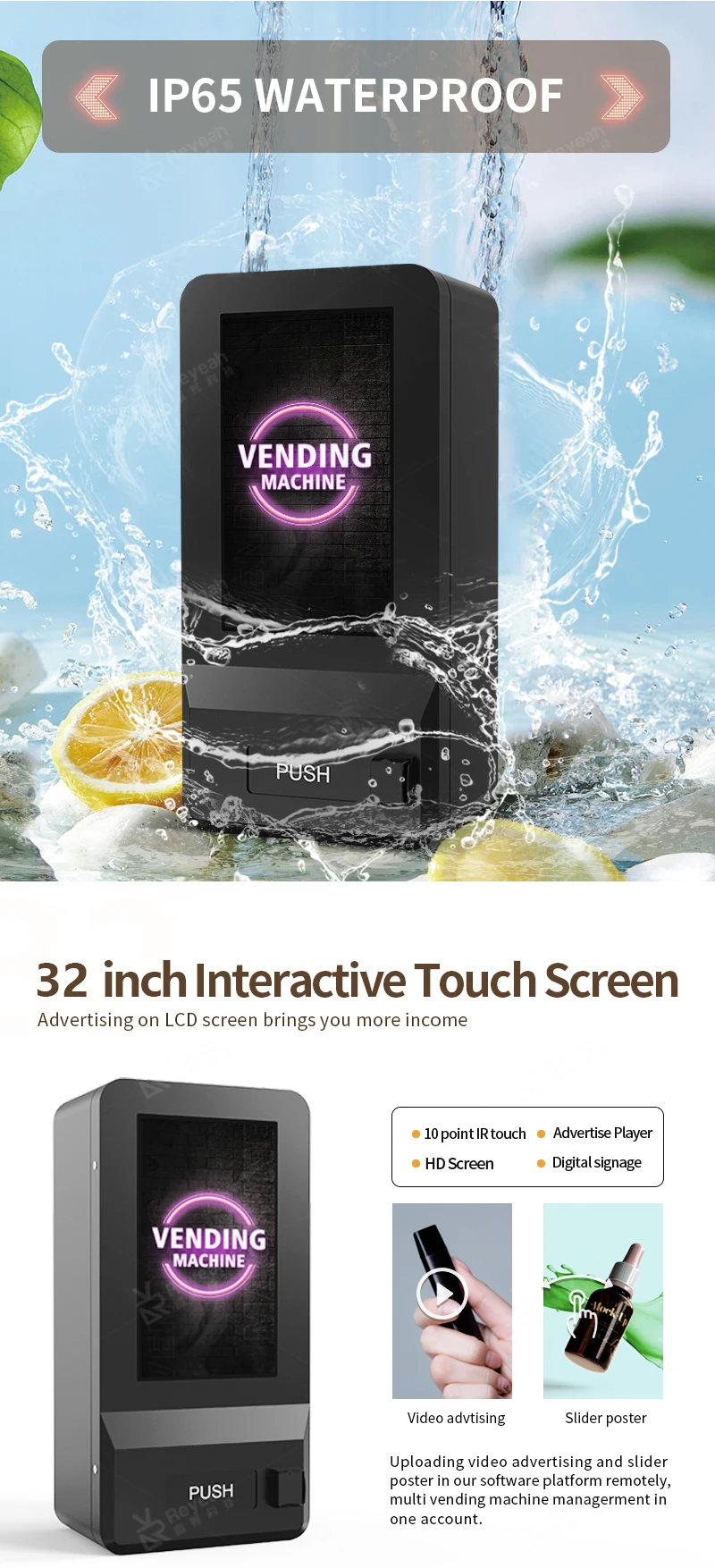 Wall Mounted Id Card Identification Waterproof Vending Machine