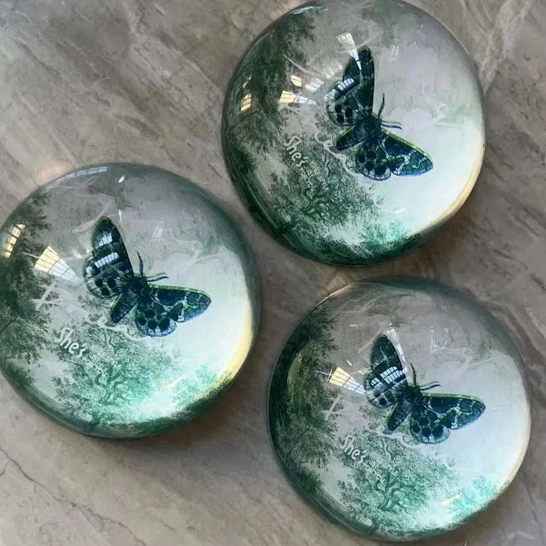 80mm Dome Paperweight K9 Grade Crystal Glass Paperweight Customized ...