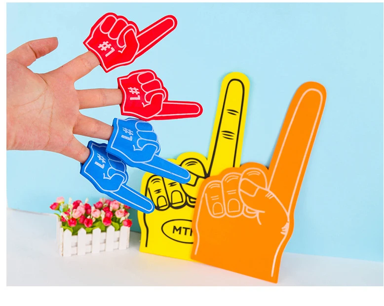 Customized Logo EVA Foam Hand Cheerleading Foam Fingers for Sports ...