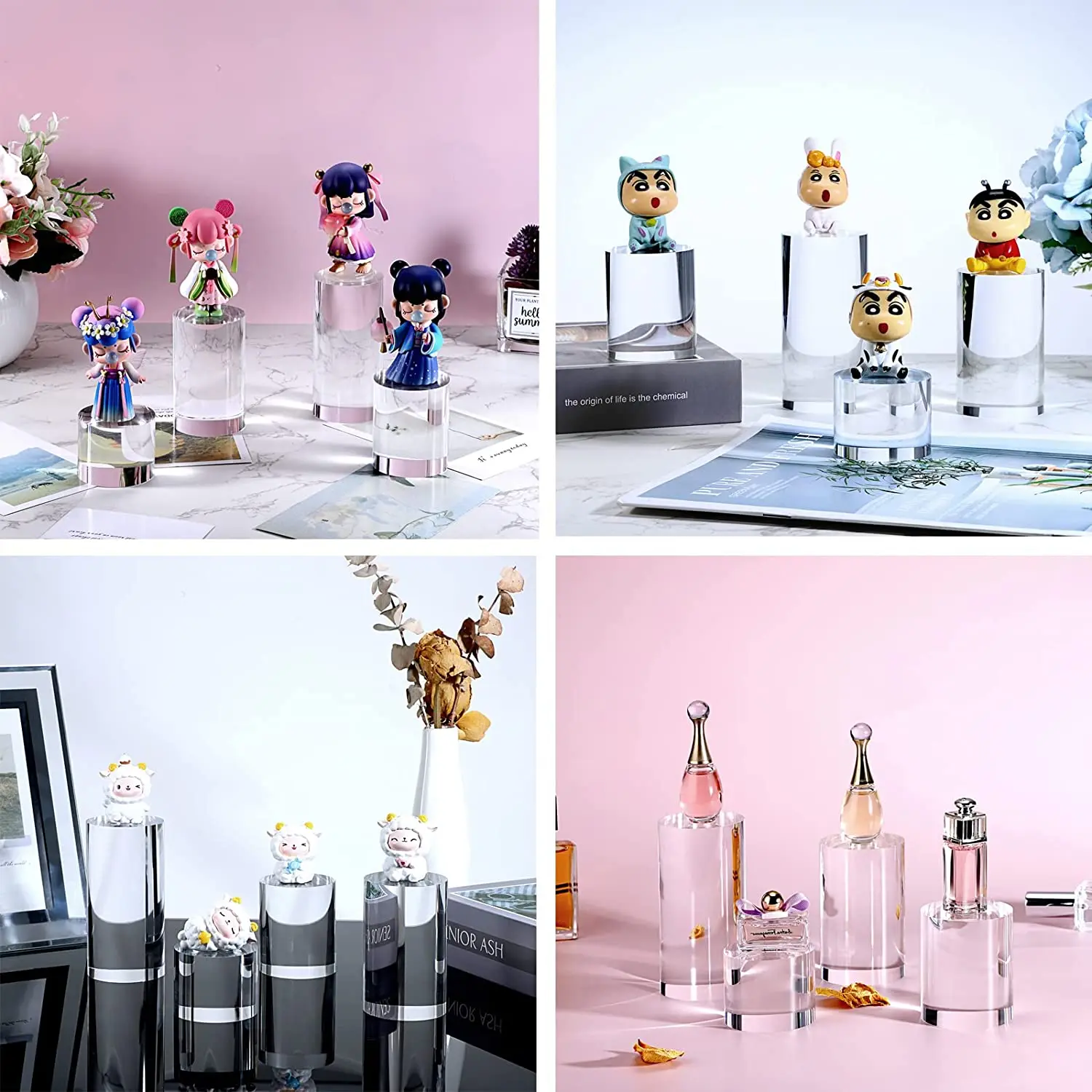 Custom Acrylic Display Stands - Transparent Cylindrical Props