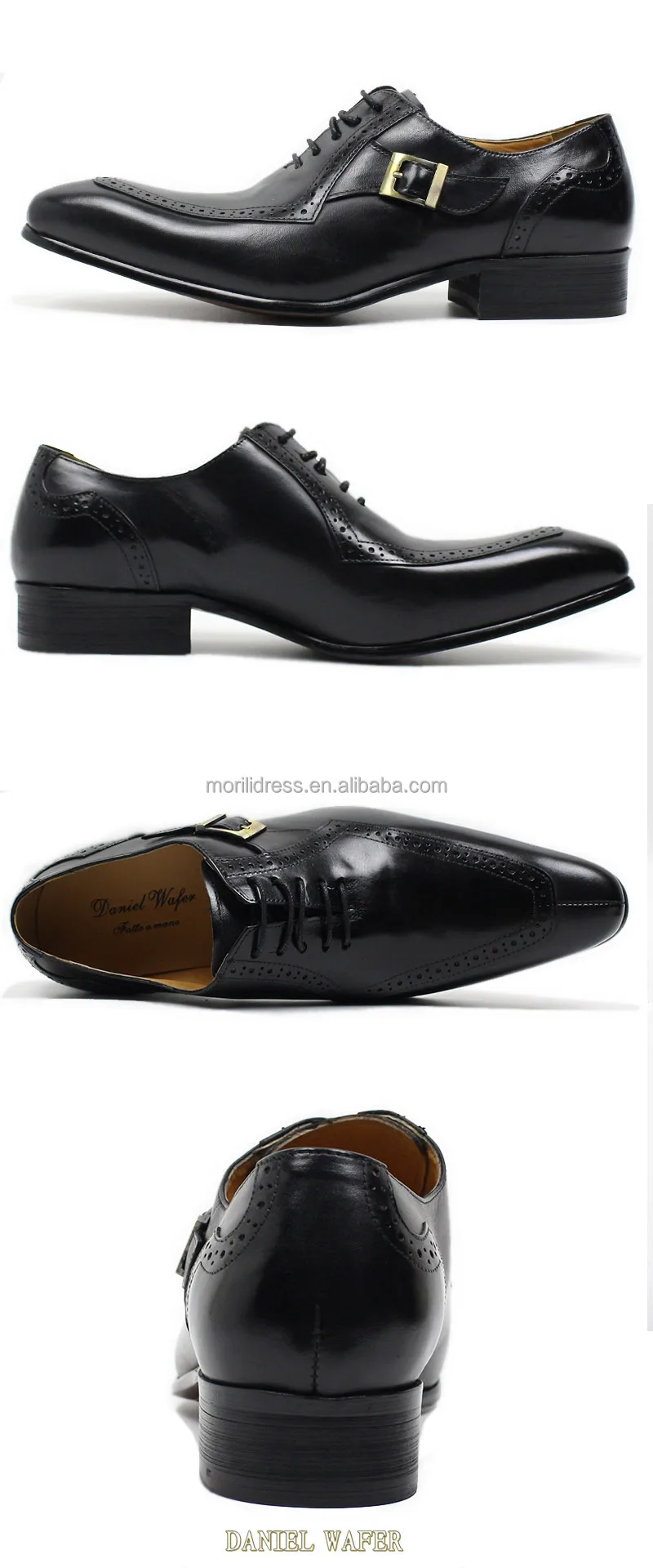 Morili Men's Leather Shoes Genuine Leather Business Office Wedding ...