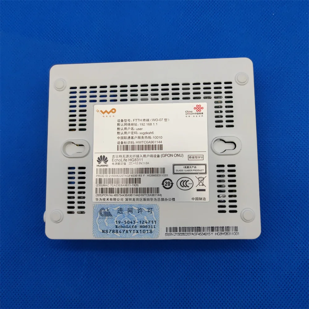 For Huawei Gpon Xpon Onu 1port Onu Echolife Hg8311 1fe+1tel Sc/upc Ftth ...