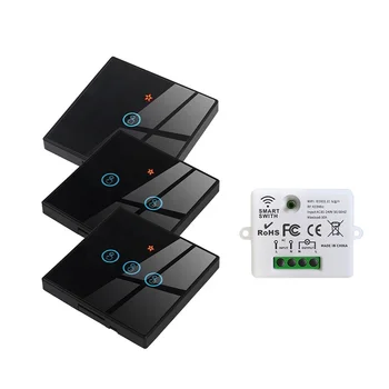 Tidelink Tuya Smart Home Wifi Touch Wall Switch Remote Control Timer With Battery Switch Panel ...