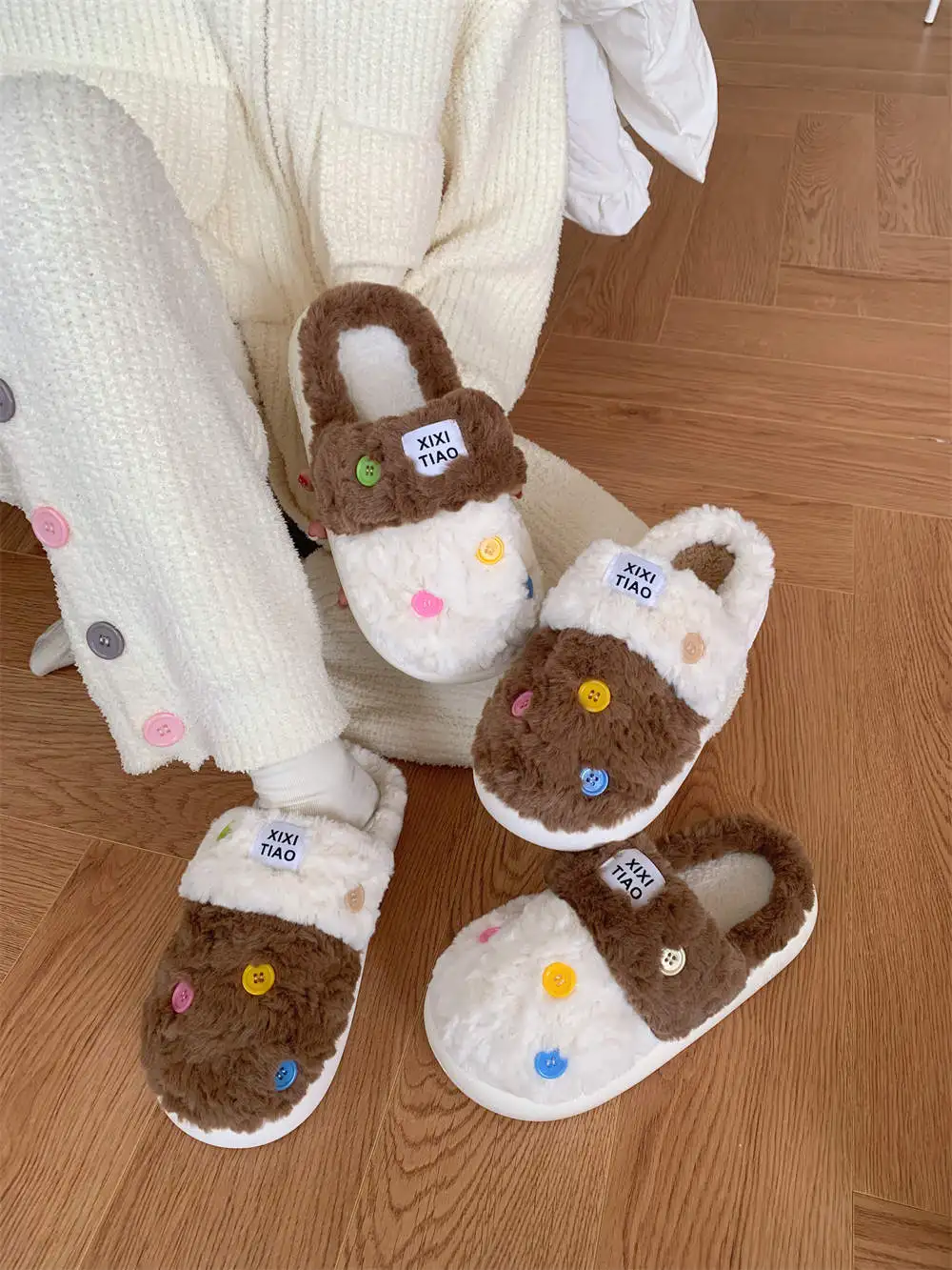 XIXITIAO Button Print Cozy Wedding Just Home Soft Warm Comfortable ...