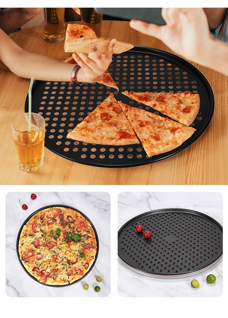 New Arrivals 14.5 Inch Carbon Steel Pizza Pan Non-stick Baking Dishes ...