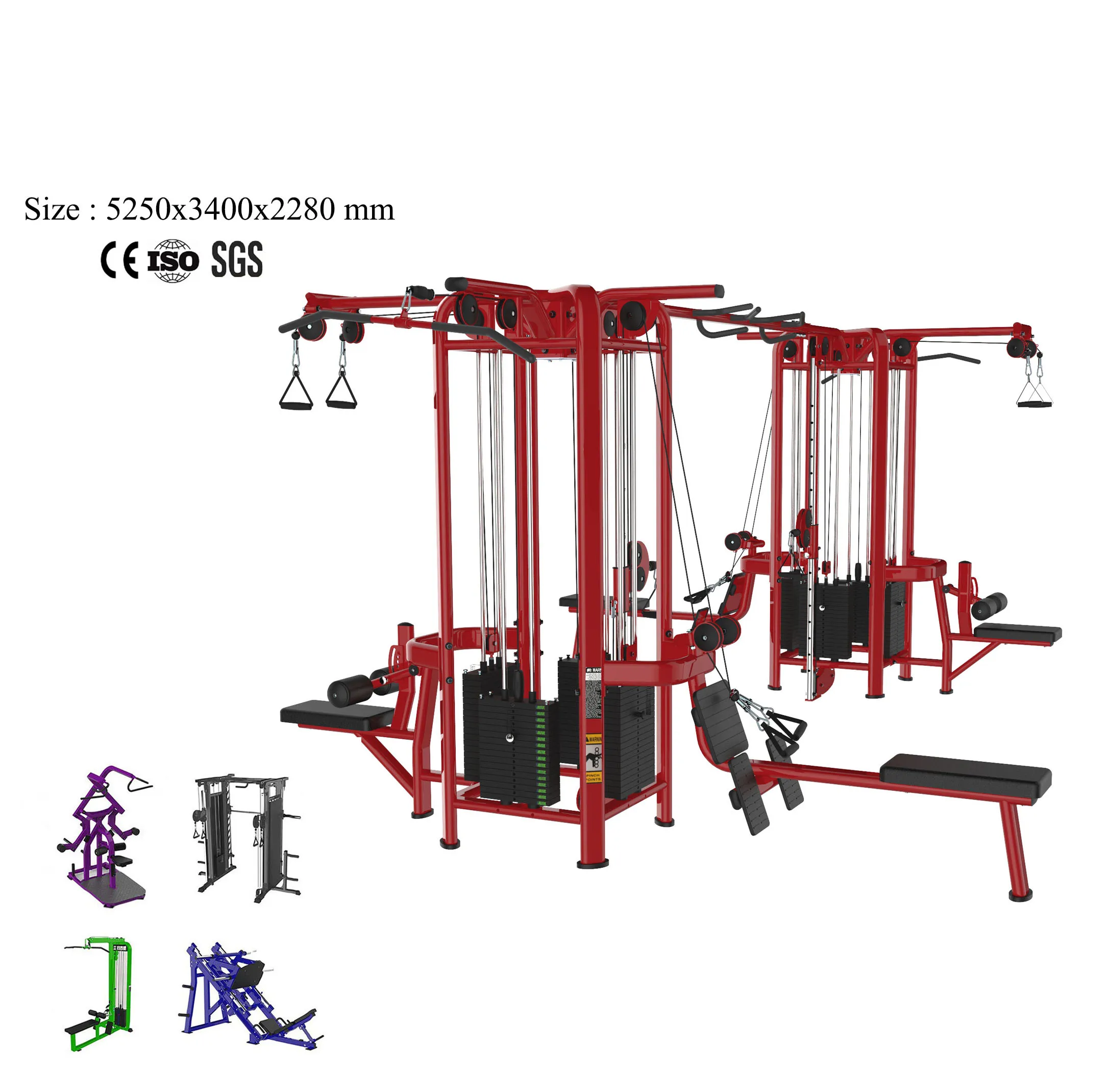 Commercial Multi Gym Equipment,Fitness Equipment Five Station Multi ...