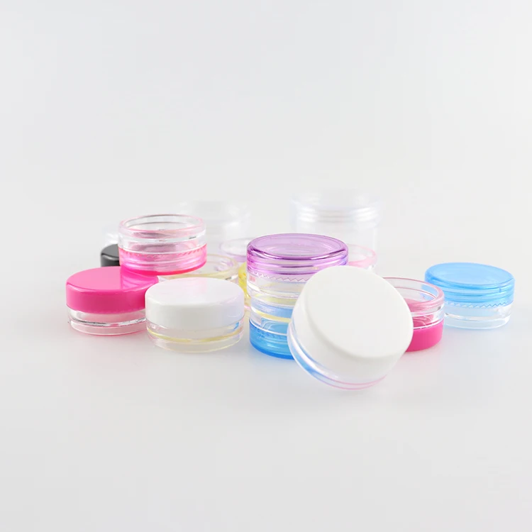 1g 2g 3g 5g 10g 15g 20g Black Cosmetic Container clear Small Cosmetic ...