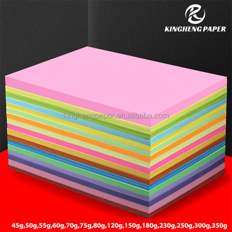 Color Paper A4 Size Color Uncoated Color Woodfree Paper 110gsm 150gsm ...