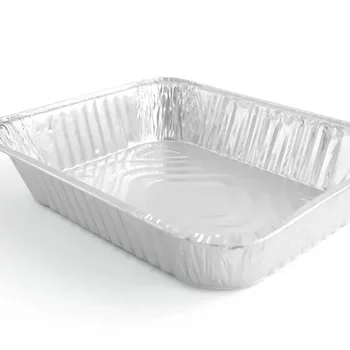 Disposable Foil Food Containers Rectangular Aluminum Foil Meal Tray For ...