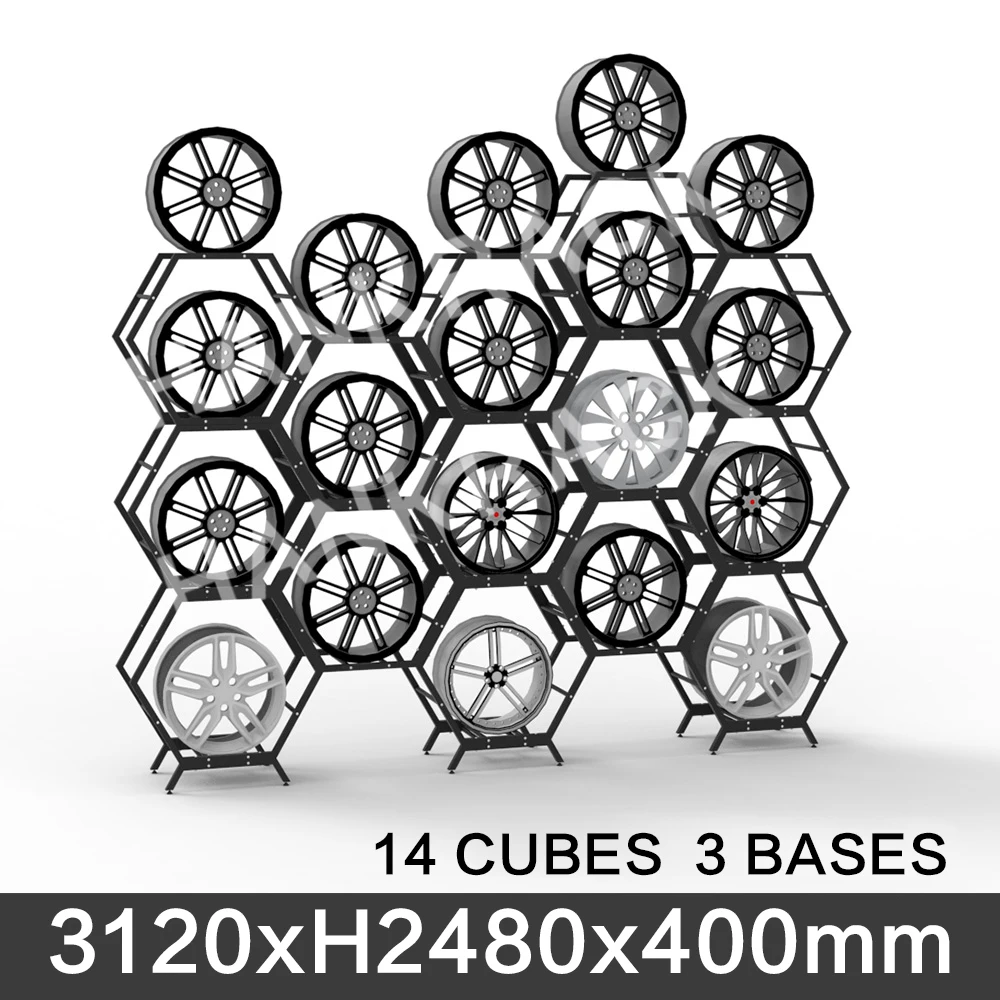 Wheel Display Rack Custom Hub Brackets:Wheel Rim Display Stand for Car ...
