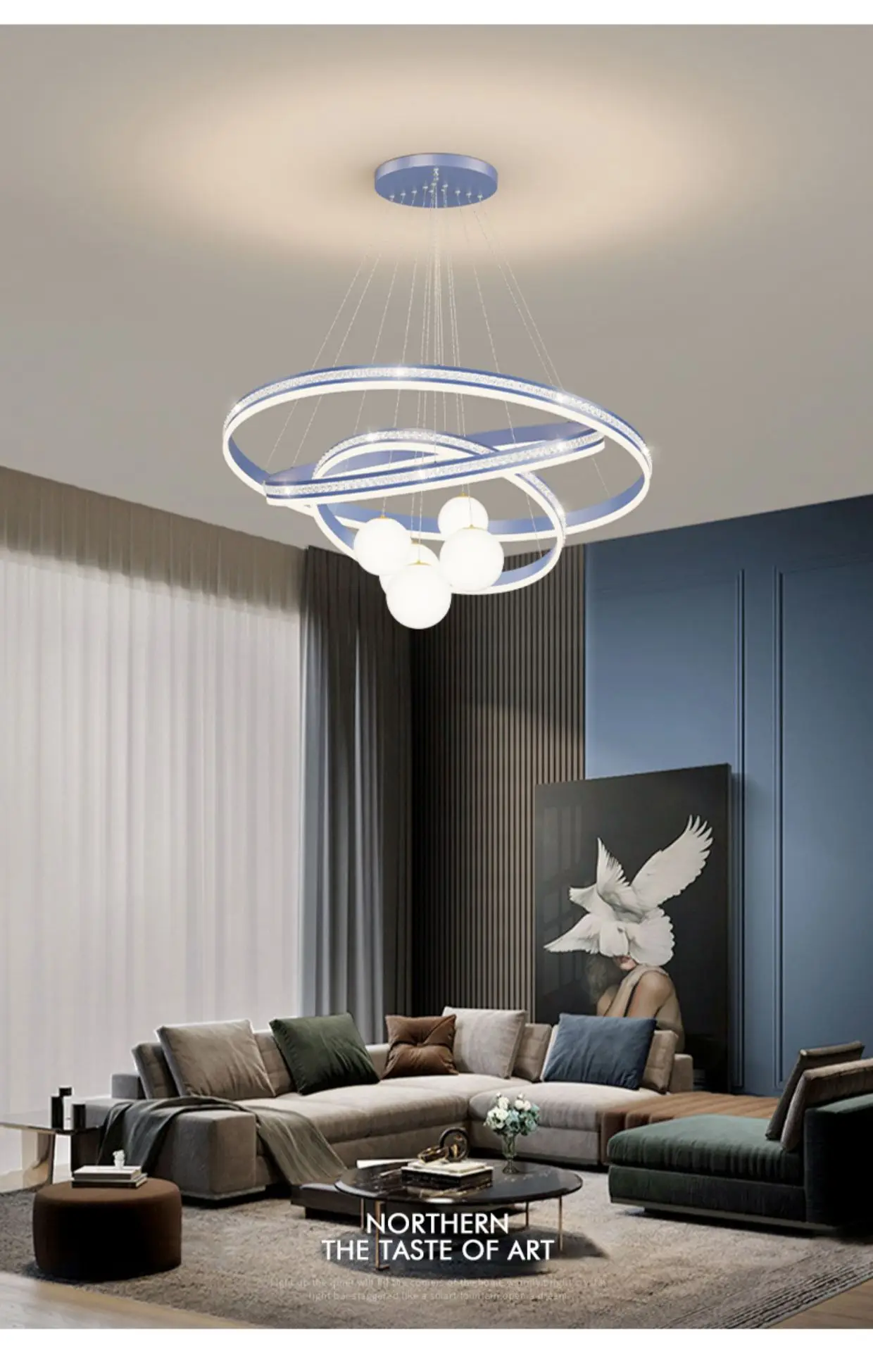 Modern Rgb Led Ceiling Light Home Lighting Remote App Control Speaker ...