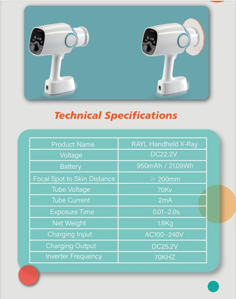 High Performance X-ray Tube 70kv Uhz Inverter Technology Handhold X Ray ...