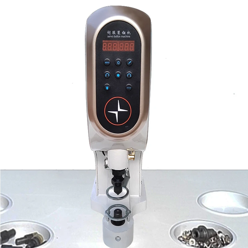 Automatic Snap Button Attaching Jeans Button Servo Machine