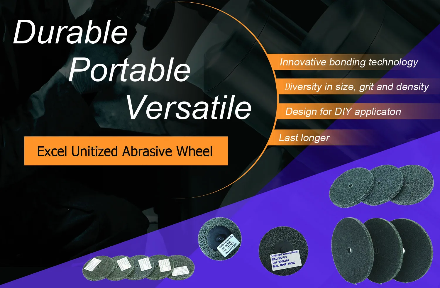 EXL 2SF 3SF and NEX 2S 2SF Fine Grade Unitized Wheel