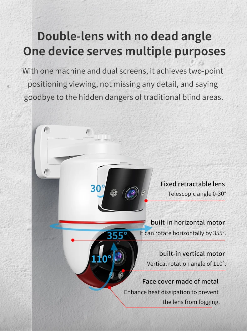 4MP Camhi Optical Zoom Screen Bullet Dome Security Camera