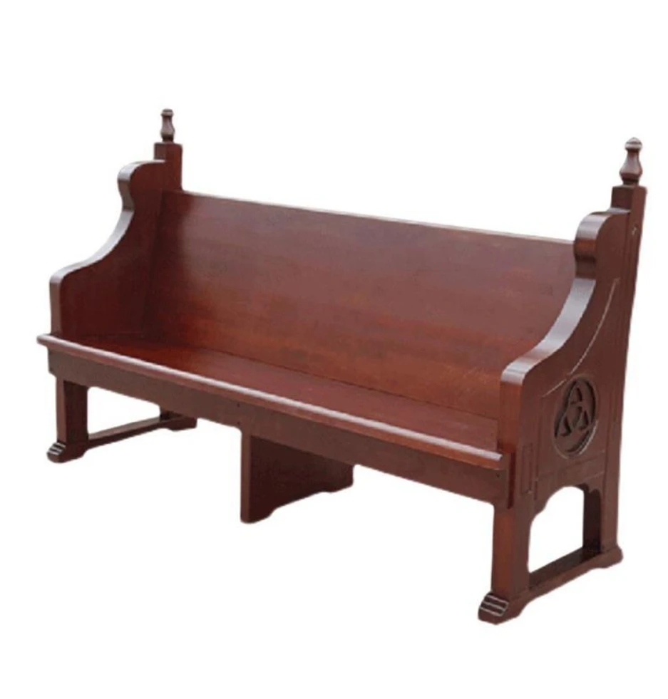 Solid Wood Church Pew - Traditional Seating for Worship