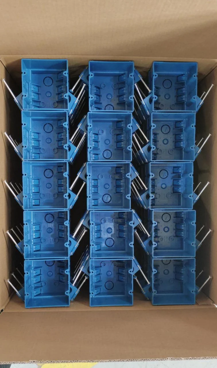 Blue 4 Inch Round PVC Ceiling Box for Apartment Remodel Select Old Work ...