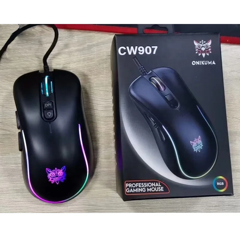 High Quality Onikuma Cw907 Optical Wired Gaming Mouse Rgb Computer ...