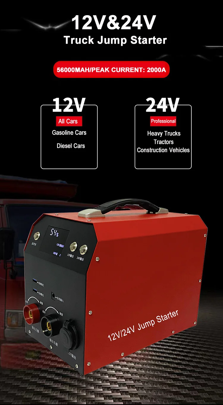 Heavy Duty Portable Big Capacity Emergency Battery Booster Professional ...