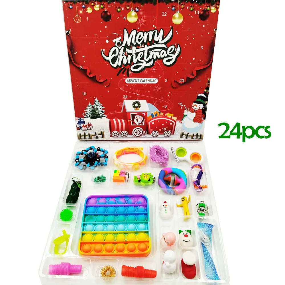 Custom Fidget Toy Pack Fidget Toys Set Push Christmas Advent Calendar ...