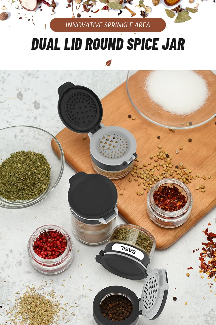 Adjustable Seasoning Stainless Steel Spice Rack 85ml Salt And Pepper ...