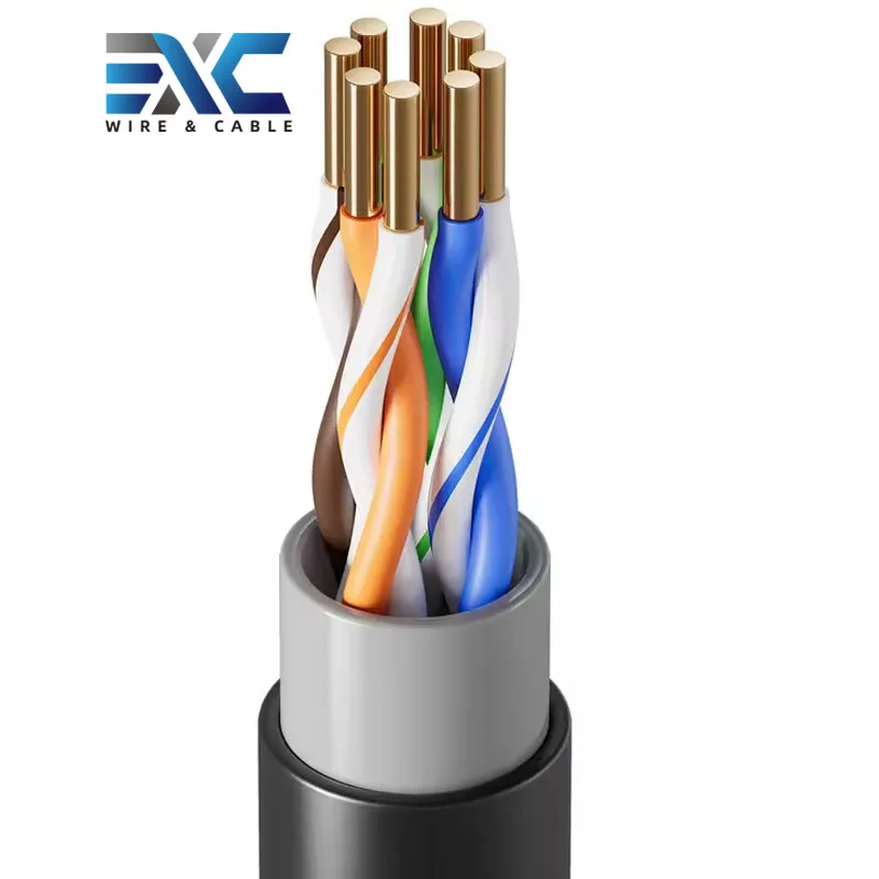 Outdoor Pvc+pe Network Cable 305m Black Cat 5e Exterior Cat5 Wire Uv ...