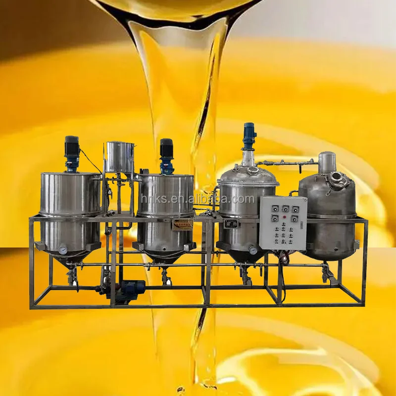 Small Cooking Oil Refinery Machine Sunflower Crude Edible Oil Refinery ...