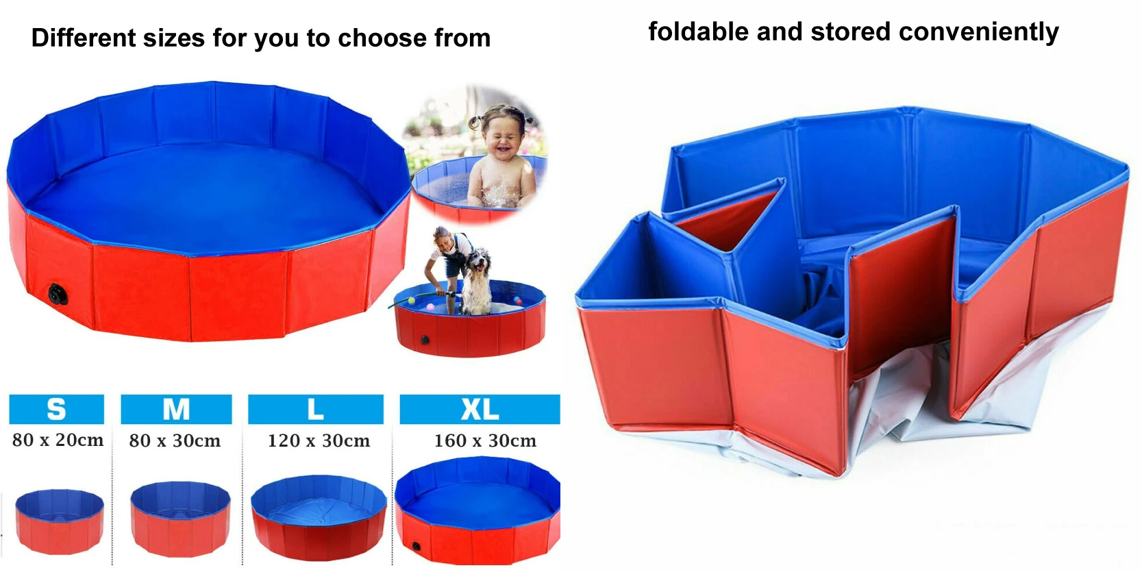 Folding Collapsible Dogs Pet Pool With Splash Sprinkle Pet Bathing Tub ...