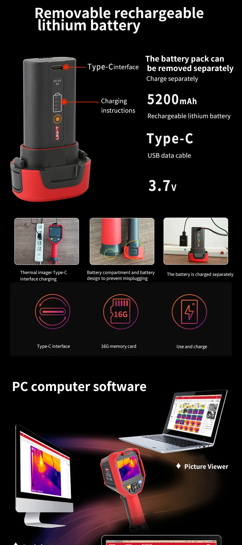 Uti320e Thermal Imager - High Resolution 320 X 240 Camera