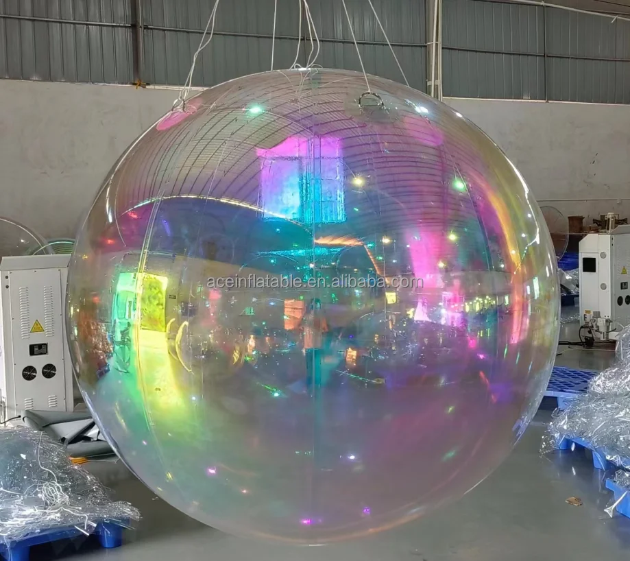 Giant Hanging Inflatable Pvc Disco Mirror Ball Iridescent Shinny ...