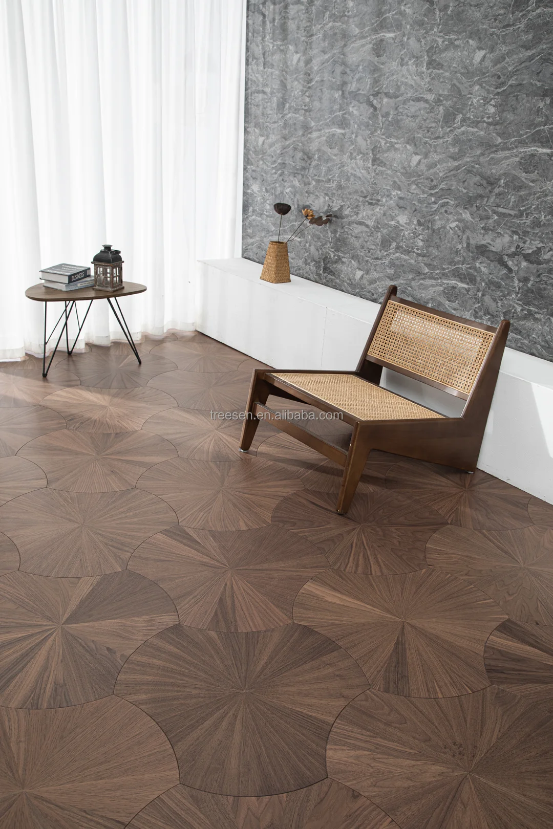 Small Leaf Shape Design Pentagon Parquet Engineered Floating Wood Floor ...
