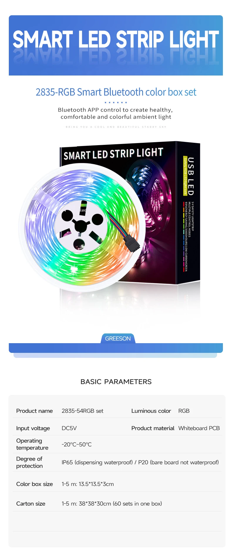 Smart LED Strip Lights - Color Changing for Home Lighting