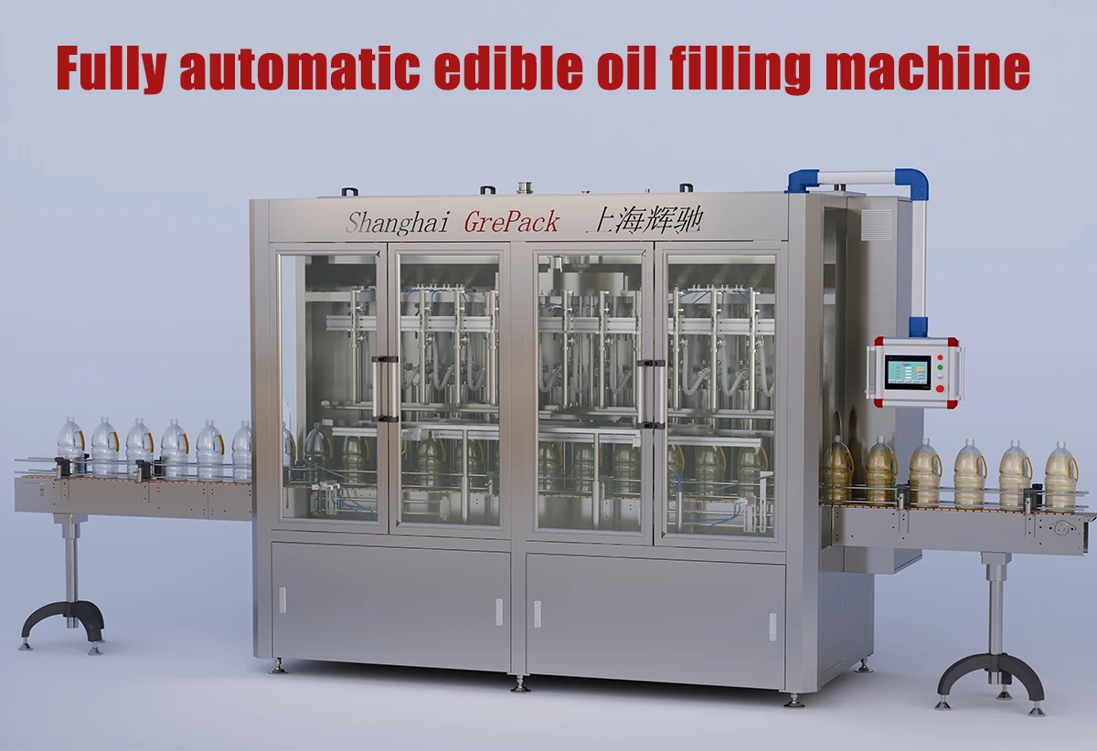 Automatic 5L Edible Oil Filler Capping Labeling Machine Packaging Line ...